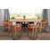 MOTI Furniture Logan Set With 82" Dining Table And Trish Rust Arm Chairs | Wayfair
